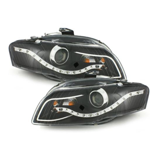 Phares DAYLINE AUDI A4 B7 04-08 Led Drl noir - SWA08EGXB