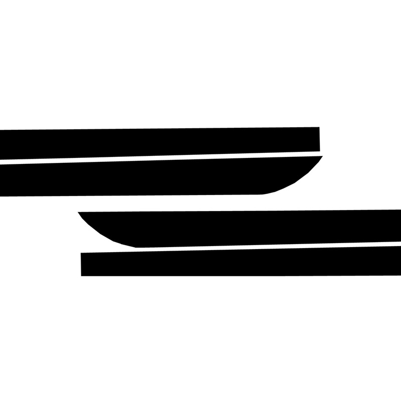 Side Decals Sticker Vinyl Matte Black suitable for BMW F10 F11 5 Series ...